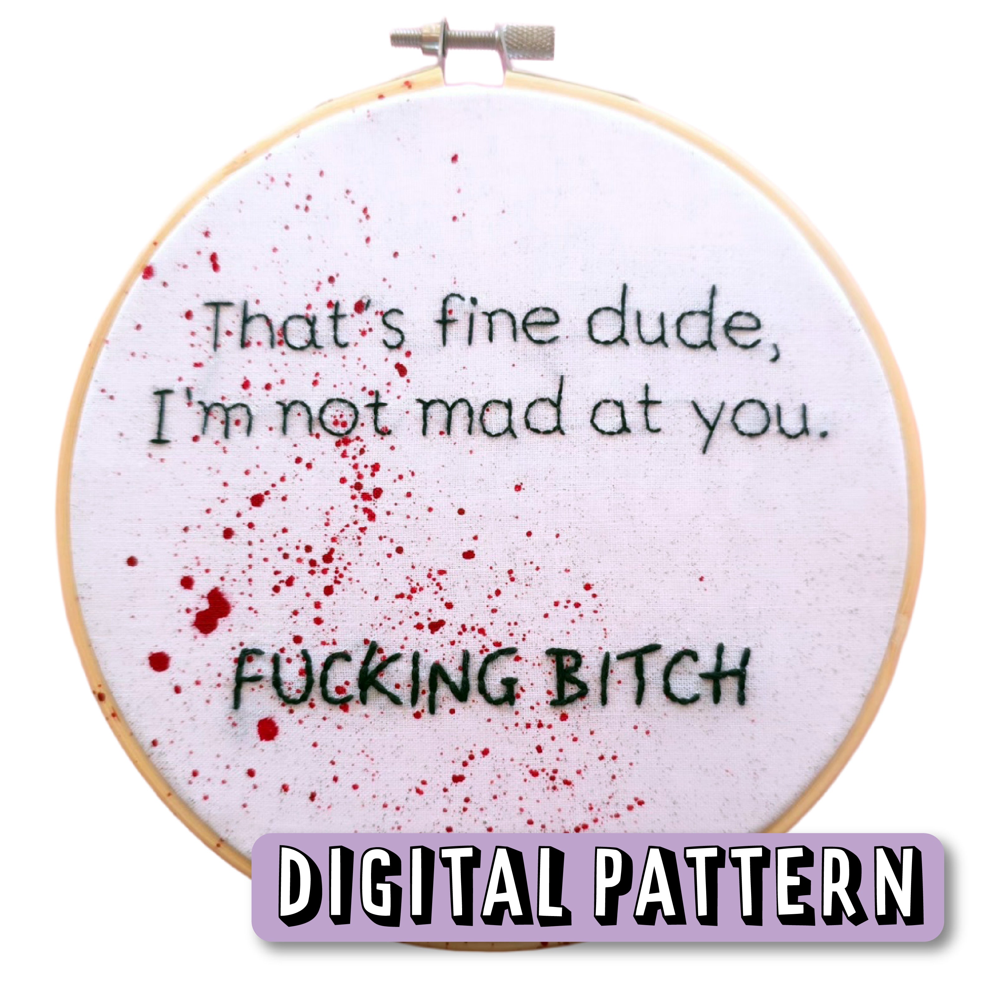 Renee Good Embroidery Digital Pattern – Pretty Rude Things